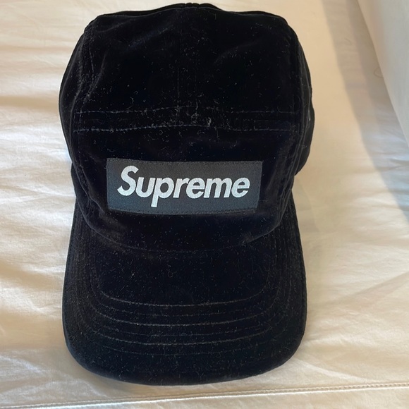 Supreme | Accessories | Supreme Black Velvet Baseball Hat | Poshmark
